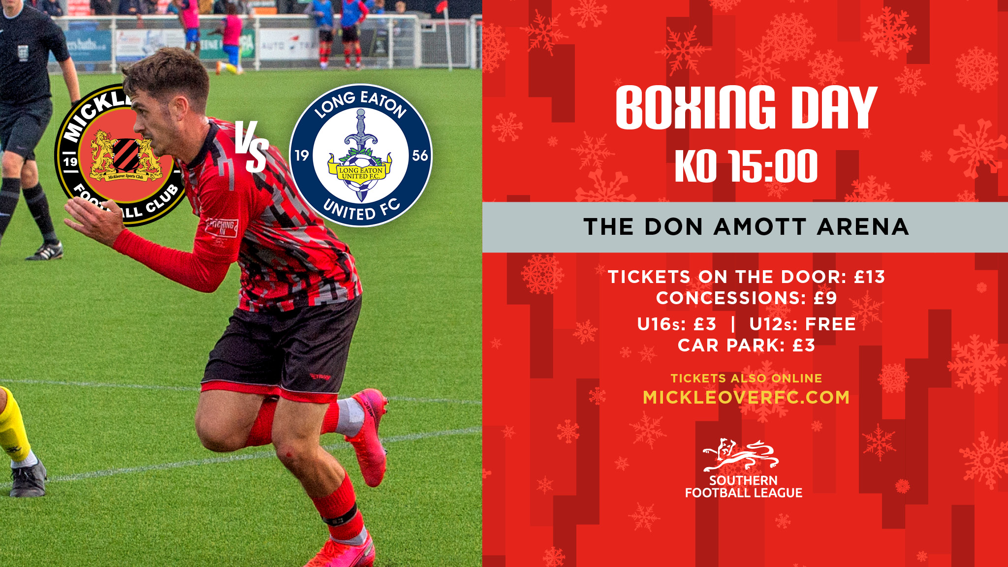Boxing Day Preview: Long Eaton United (H) – Mickleover Football Club